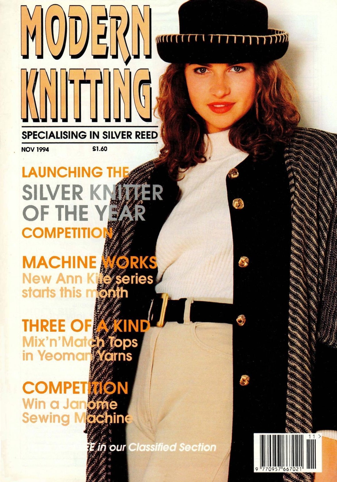 Vintage Knitting Machine Pattern Magazine|machine Knitting Nov. 1994 ...