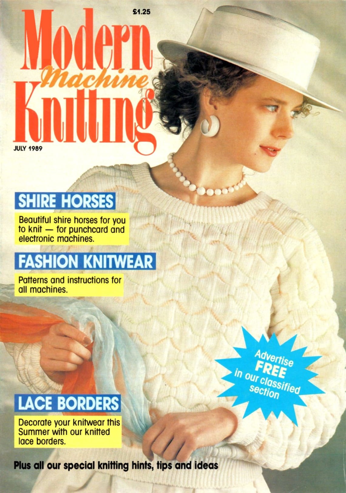 Vintage Knitting Machine Pattern Magazine|modern Machine Knitting JULY ...