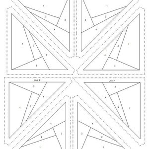 Foundation Paper Piecing FPP Templates|mariners Compass Quilt Block ...
