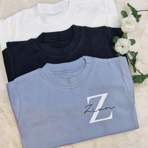 Children's Personalised T-shirt, Personalised Initial Cotton T-shirt ...