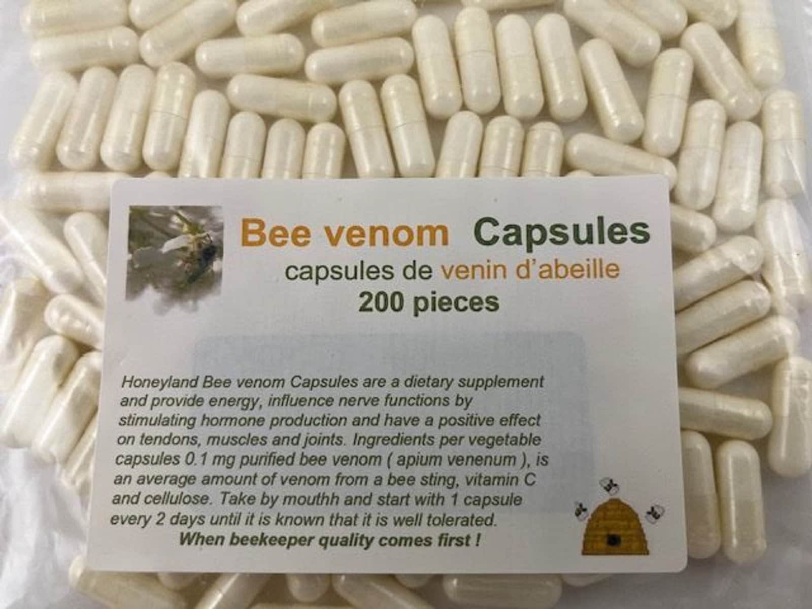 Bee Venom Capsules, Capsules De Venin D'abeille, Bee Venom Capsules 200 ...