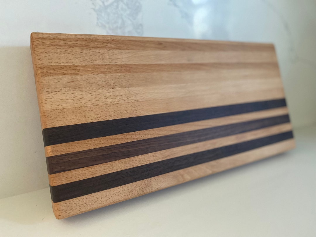 European Beech and Walnut Cutting Board - Etsy