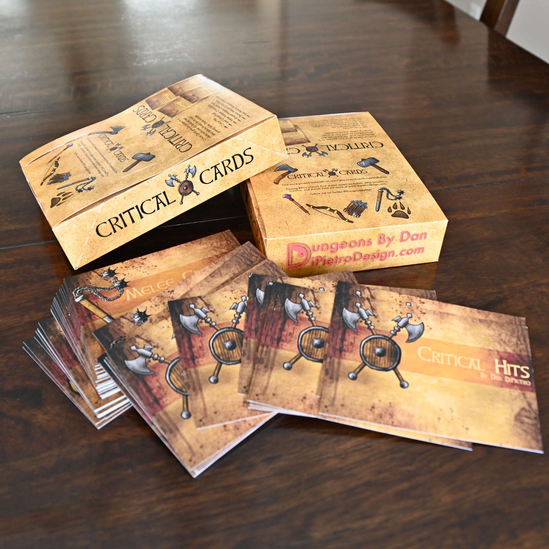 Critical Roll Cards - Dnd Crit Deck - Game Tiles - Dungeons and Dragons ...