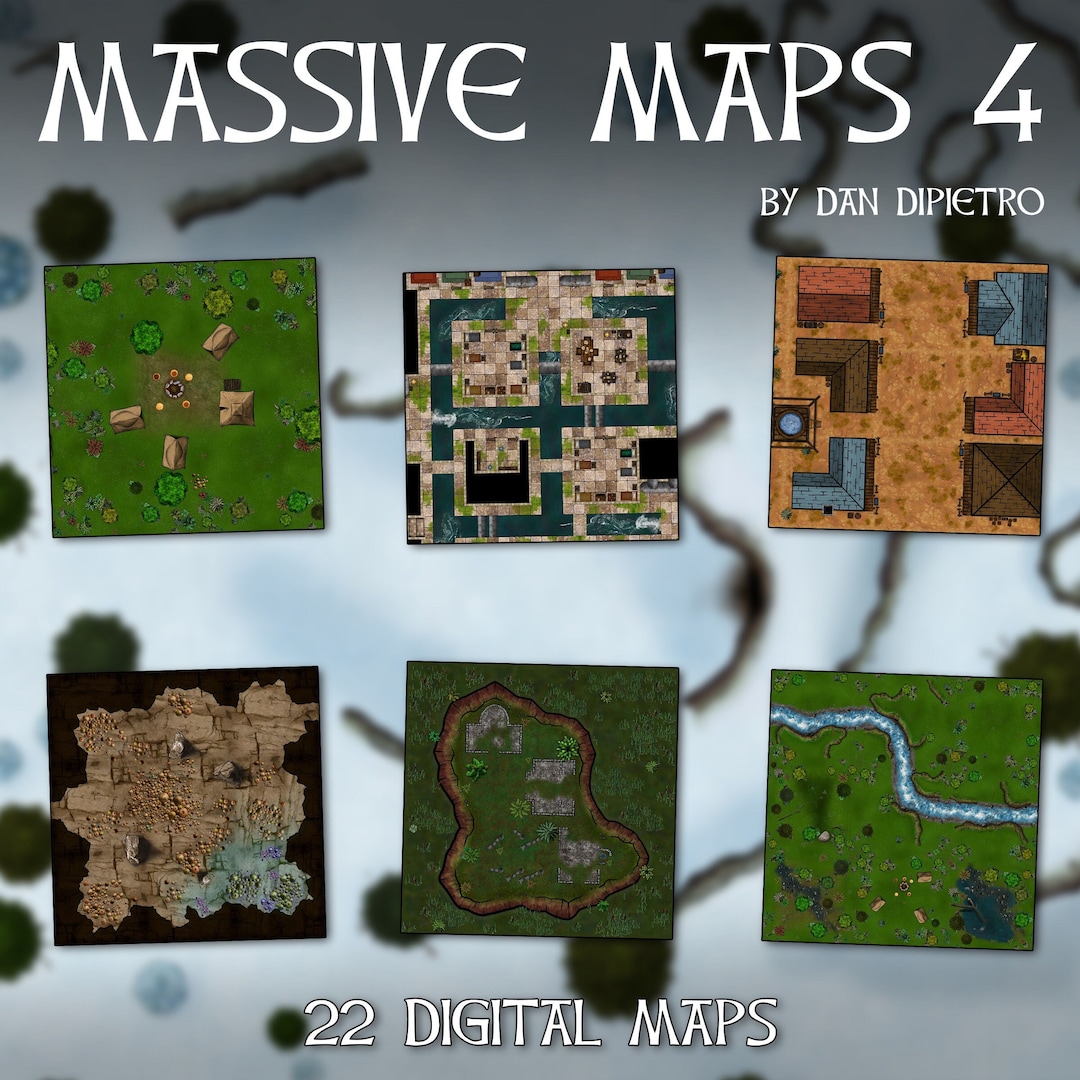 Massive Maps 4 22 Digital Map Download Dnd Battle Map, D&D, Dungeons ...