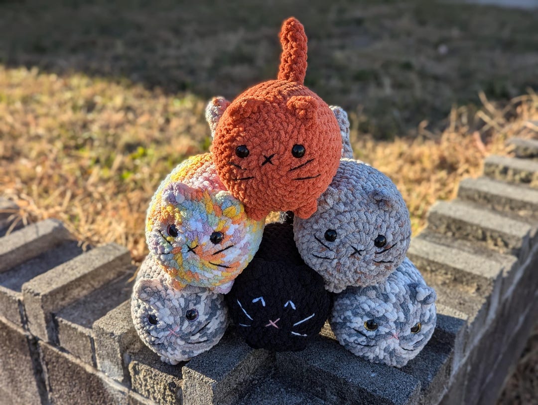Crochet Loaf Cat Plushie Amigurumi Stuffed Animal - Etsy