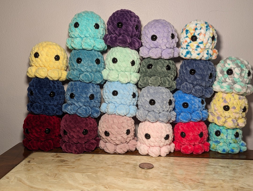 Crochet Mini Octo Plushie Amigurumi Stuffed Animal - Etsy