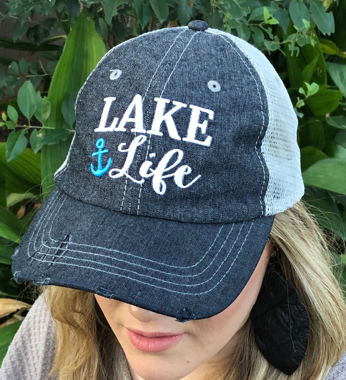 Lake Life Embroidered Baseball Hat Mesh Trucker Style Hat Cap Lake ...