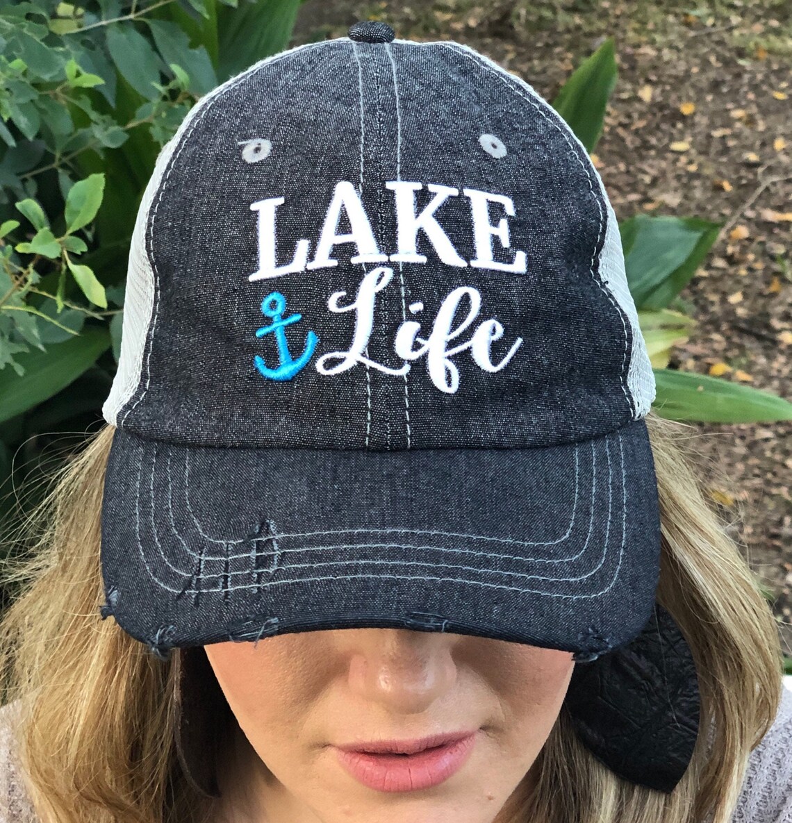Lake Life Embroidered Baseball Hat Mesh Trucker Style Hat Cap Lake ...