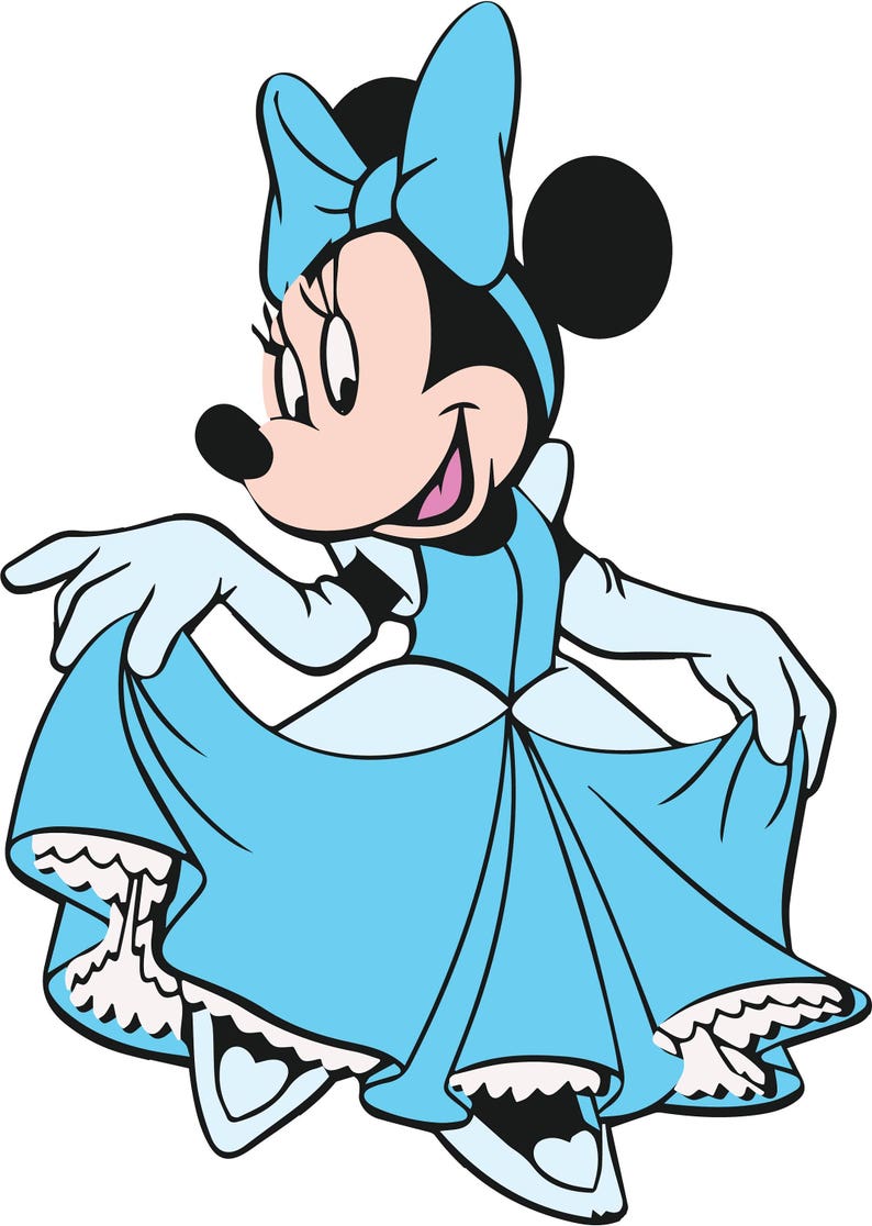 Minnie Mouse Belle Snow White Aurora SVG file | Etsy