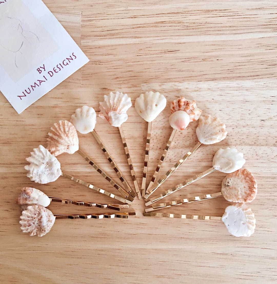 Kitty Paw Seashell Hair Pin: Beach Wedding Mermaid Hair Accessories - Etsy