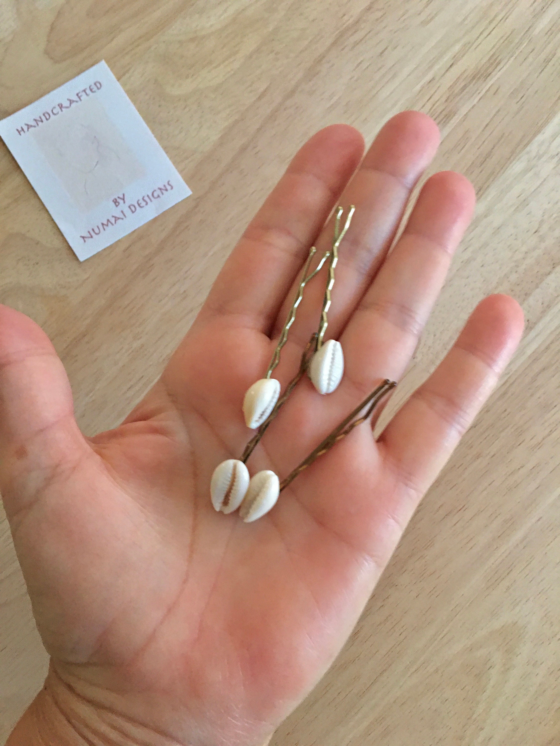 Set of Two Tiny and Cute Seashell Hair Bobby Pins Mermaid - Etsy