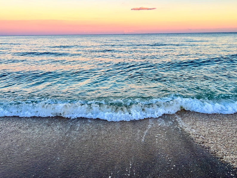 Atlantic Ocean Sunset Photo: Twilight Serenity Coastal Print (digital ...