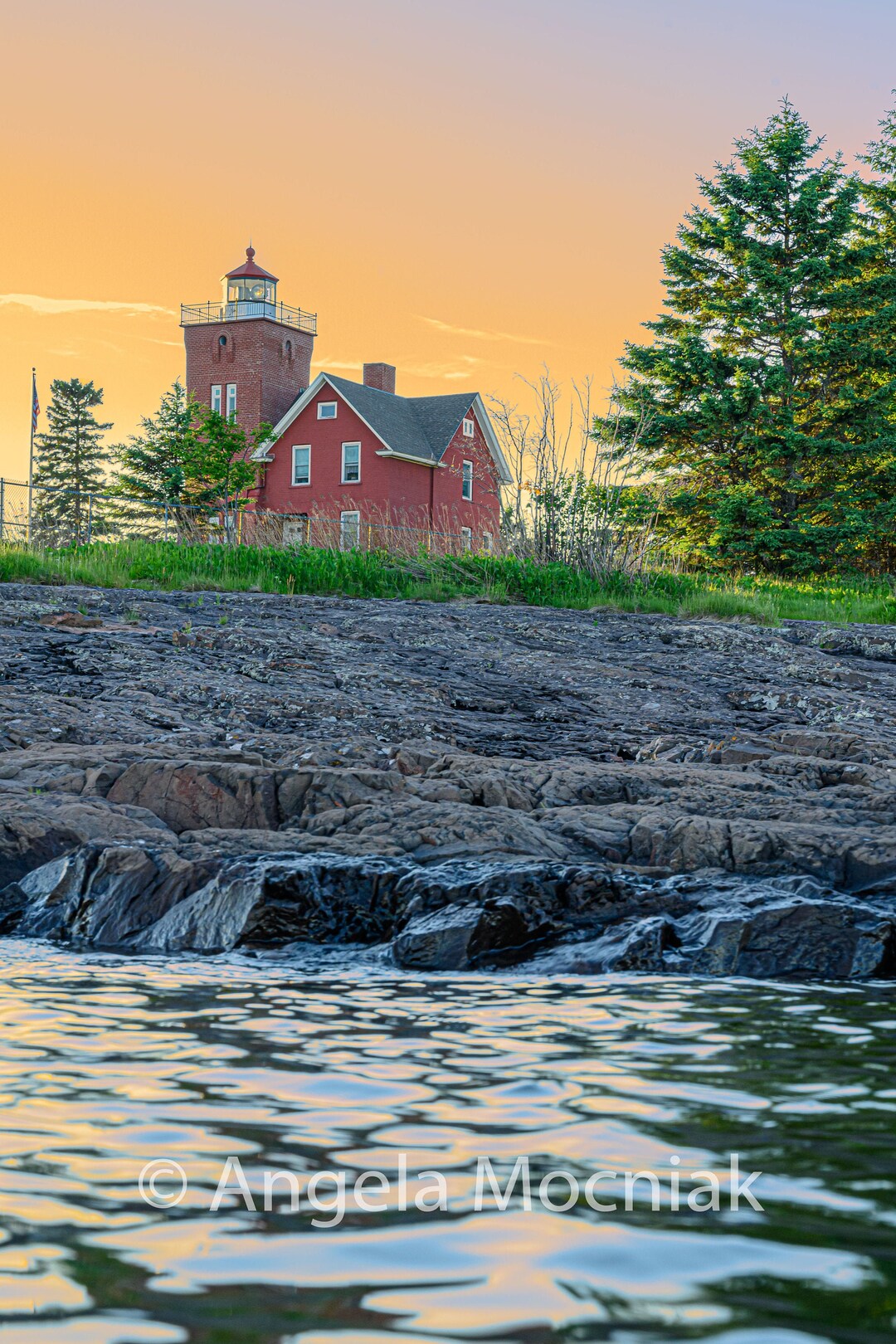 Two Harbors Lighthouse Sunset Print / Minnesota Photography / - Etsy