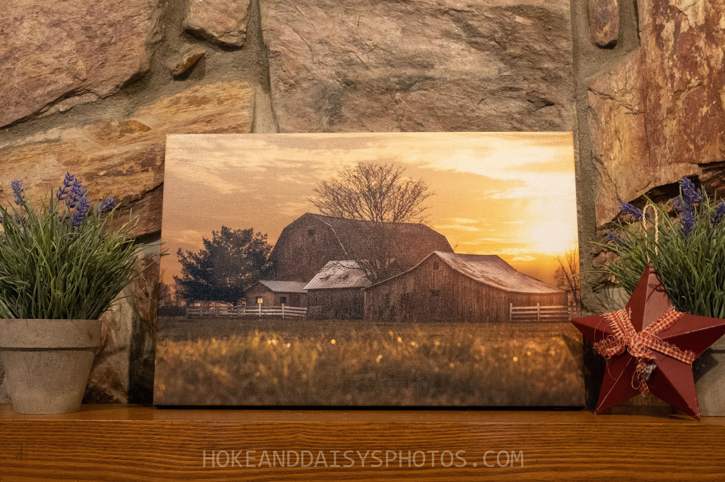 Farm Sunset Barn Print / Rural Michigan Photography / Horizontal ...