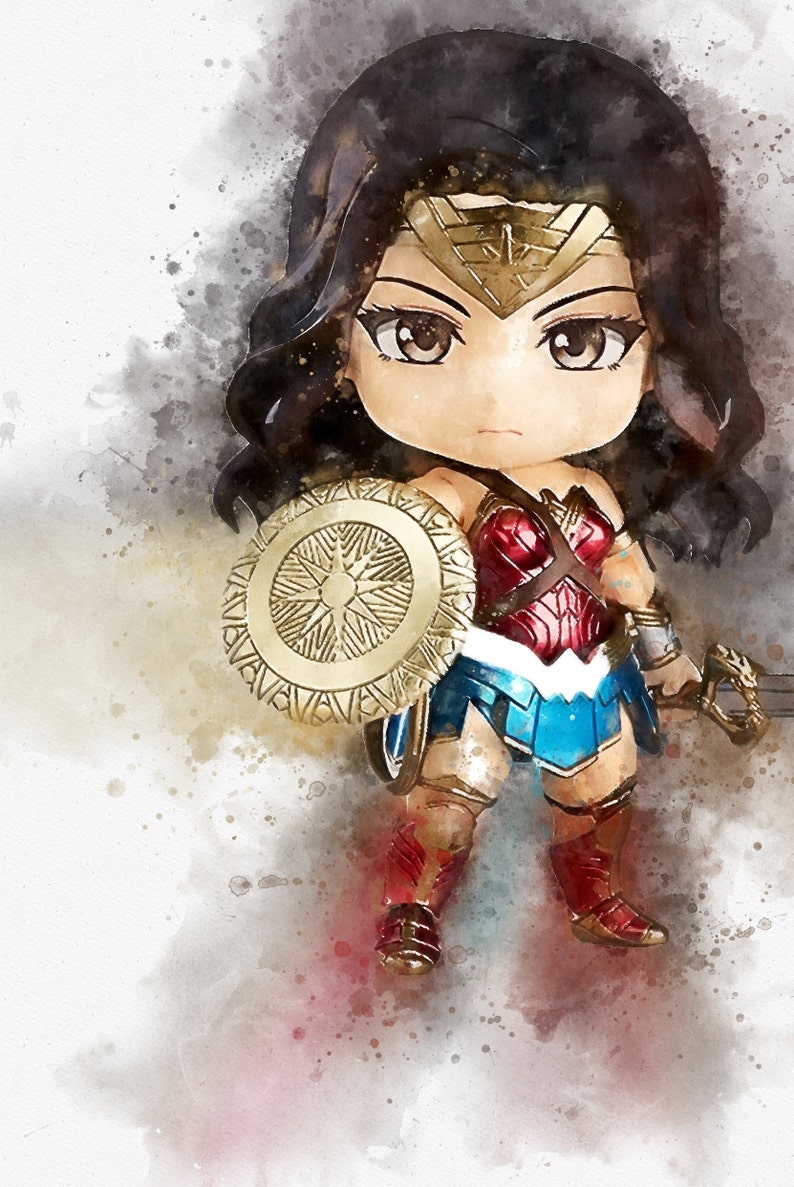 Set of 4 Wonder woman prints wonder woman poster wonder | Etsy