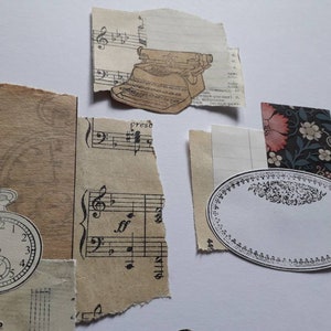 Vintage Themed Paper Clusters - 10 Pieces Collage Embellishment Seta - Etsy