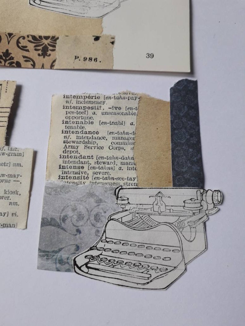 Vintage Themed Paper Clusters 10 Pieces Collage Embellishment Sete - Etsy