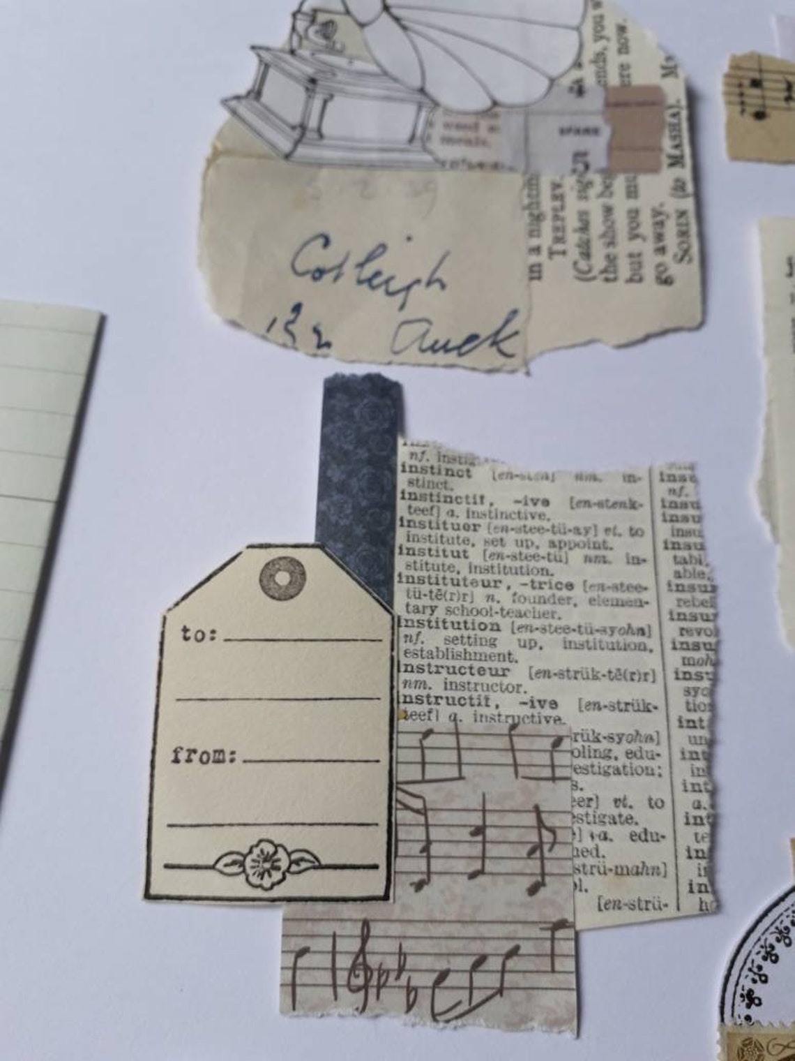 Vintage Themed Paper Clusters 10 Pieces Collage - Etsy