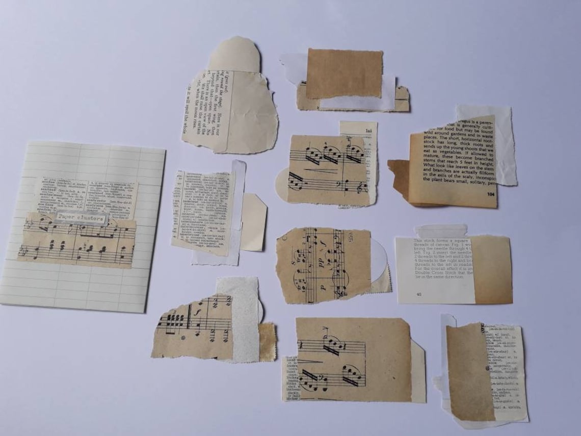 Vintage Themed Paper Clusters 10 Pieces Collage - Etsy