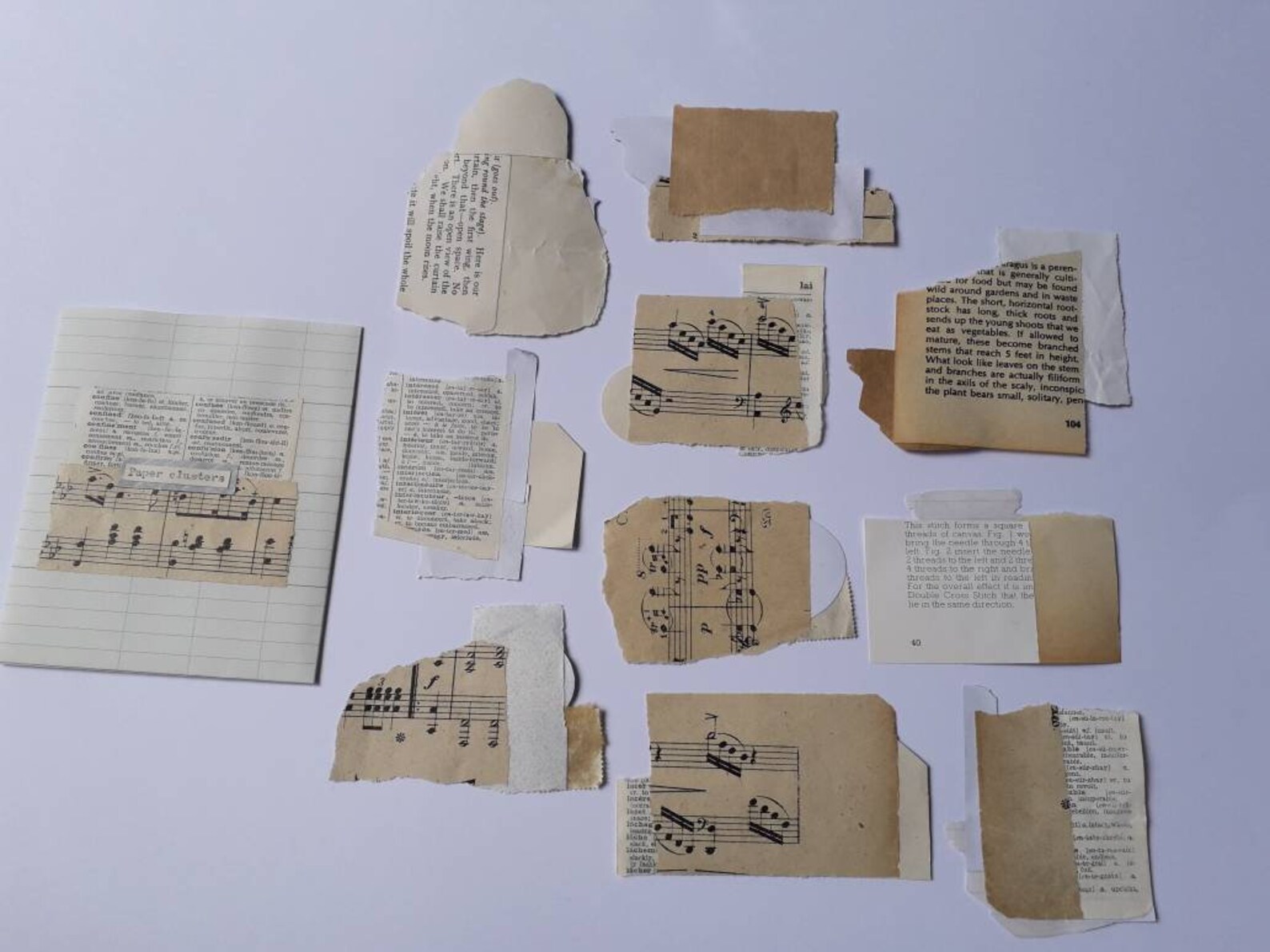 Vintage Themed Paper Clusters 10 Pieces Collage - Etsy