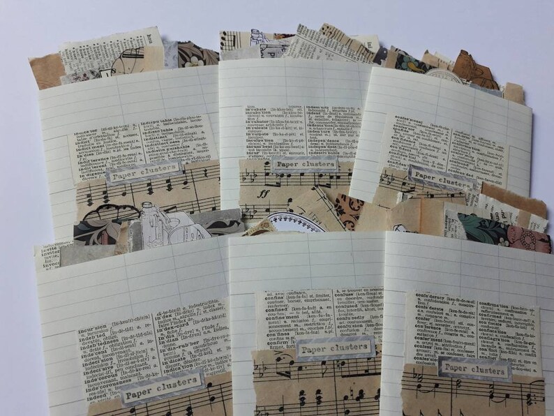 Vintage Themed Paper Clusters 10 Pieces Collage - Etsy