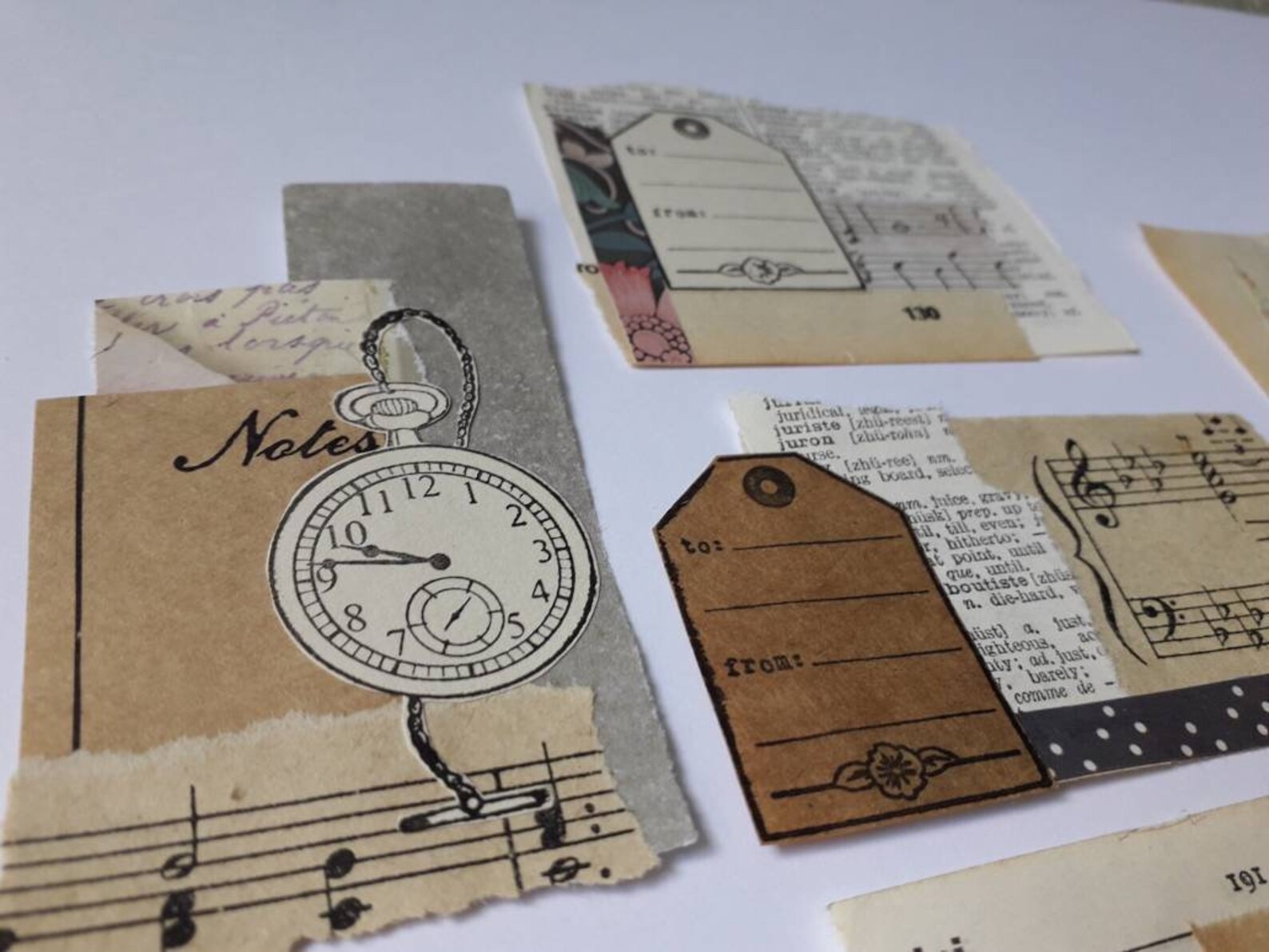 Vintage Themed Paper Clusters - 10 Pieces Collage Embellishment Setb - Etsy