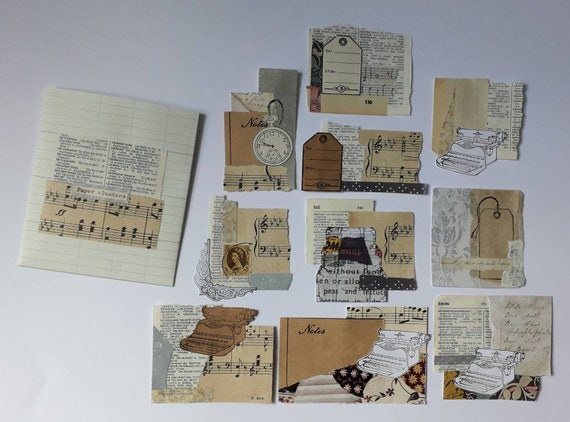 Vintage Themed Paper Clusters 10 Pieces Collage - Etsy