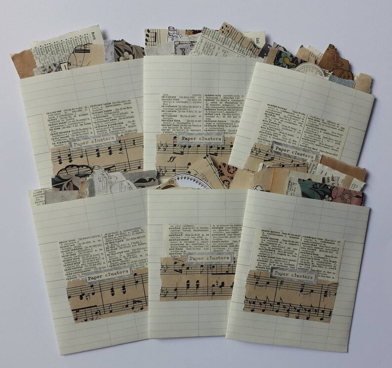 Vintage Themed Paper Clusters 10 Pieces Collage - Etsy