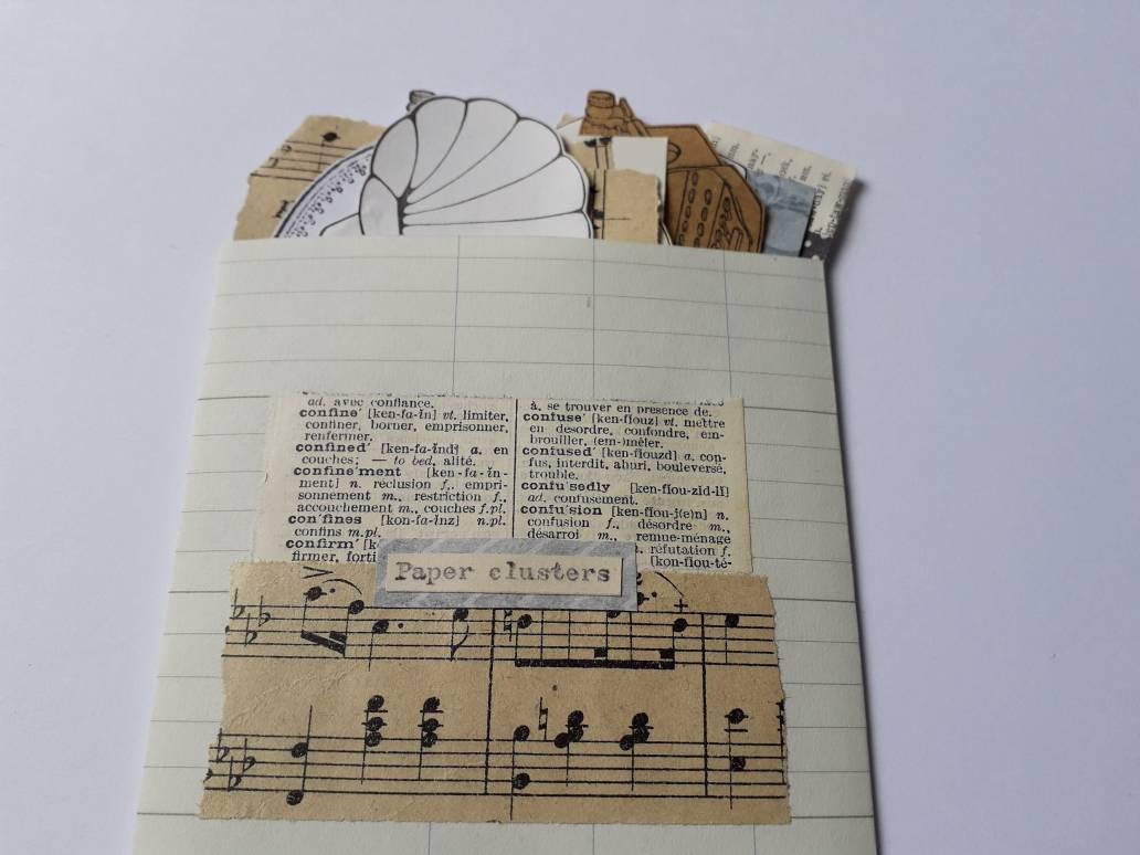 Vintage Themed Paper Clusters 10 Pieces Collage Embellishment Sete - Etsy