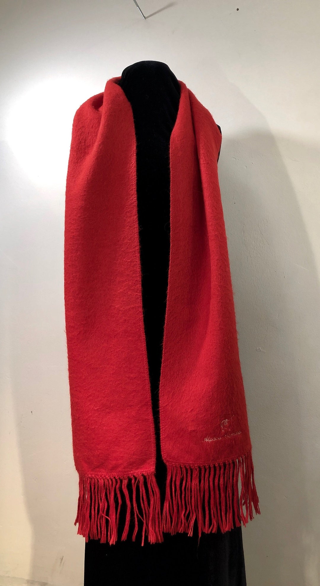 Camargo Alpaca - A Luscious Vivid Red Super Soft Alpaca Scarf - Etsy