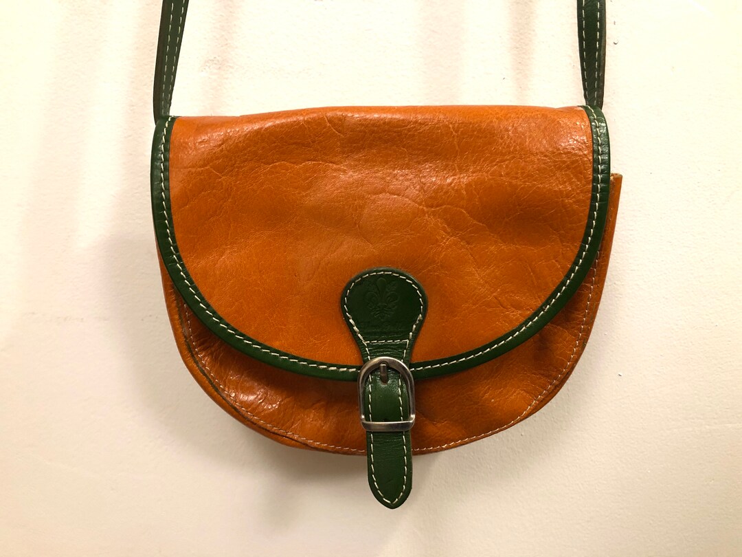 Vera Pella - A Delightful Genuine Leather Rich Tangerine Textured ...