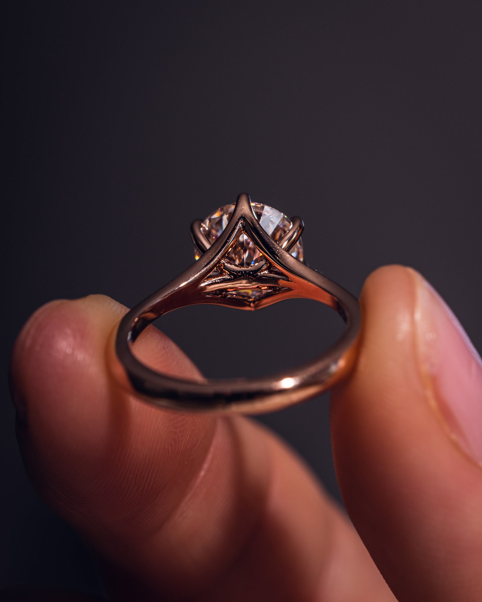 Norma - Round Brilliant Cut Moissanite Engagement Ring | Zen Moissanite ...