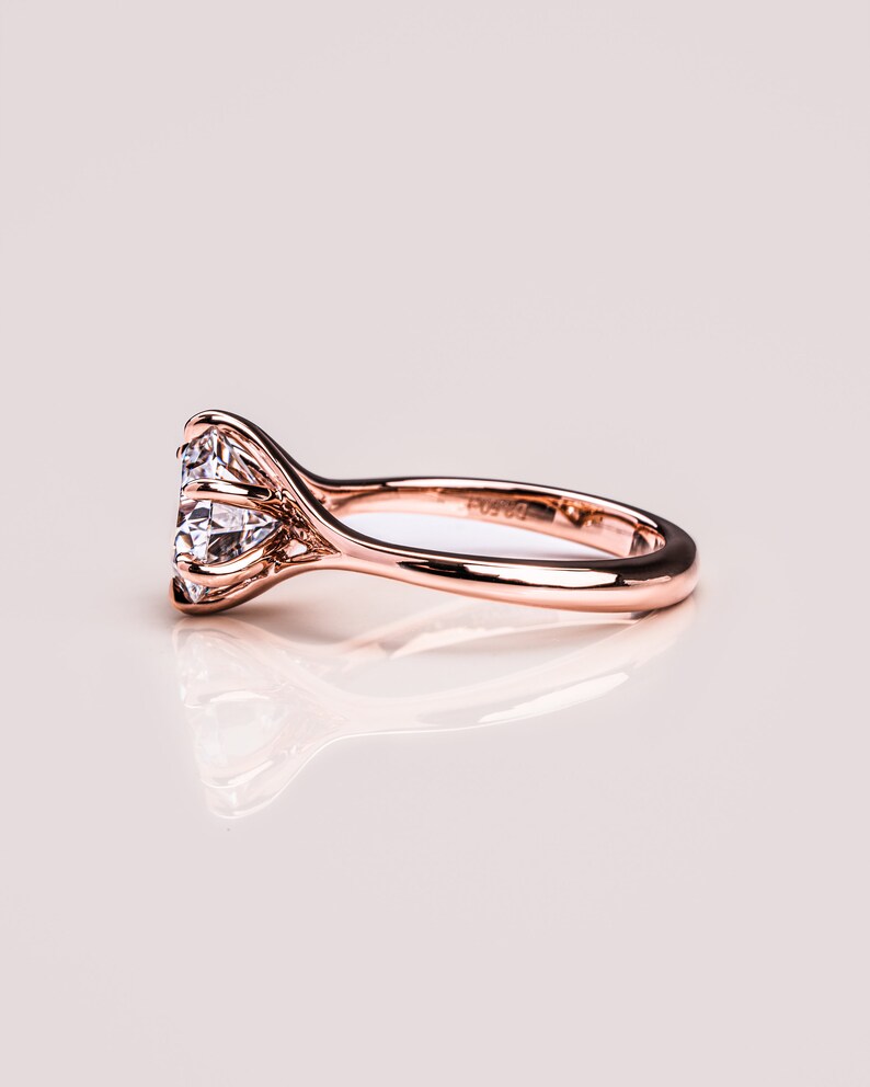 Norma - Round Brilliant Cut Moissanite Engagement Ring | Zen Moissanite ...