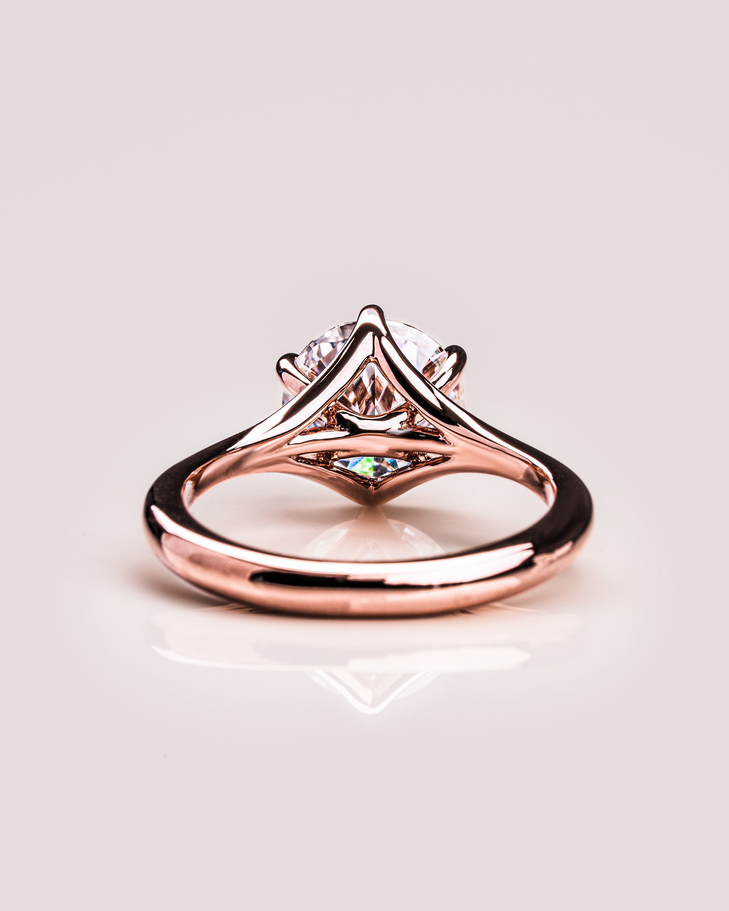 Norma - Round Brilliant Cut Moissanite Engagement Ring | Zen Moissanite ...