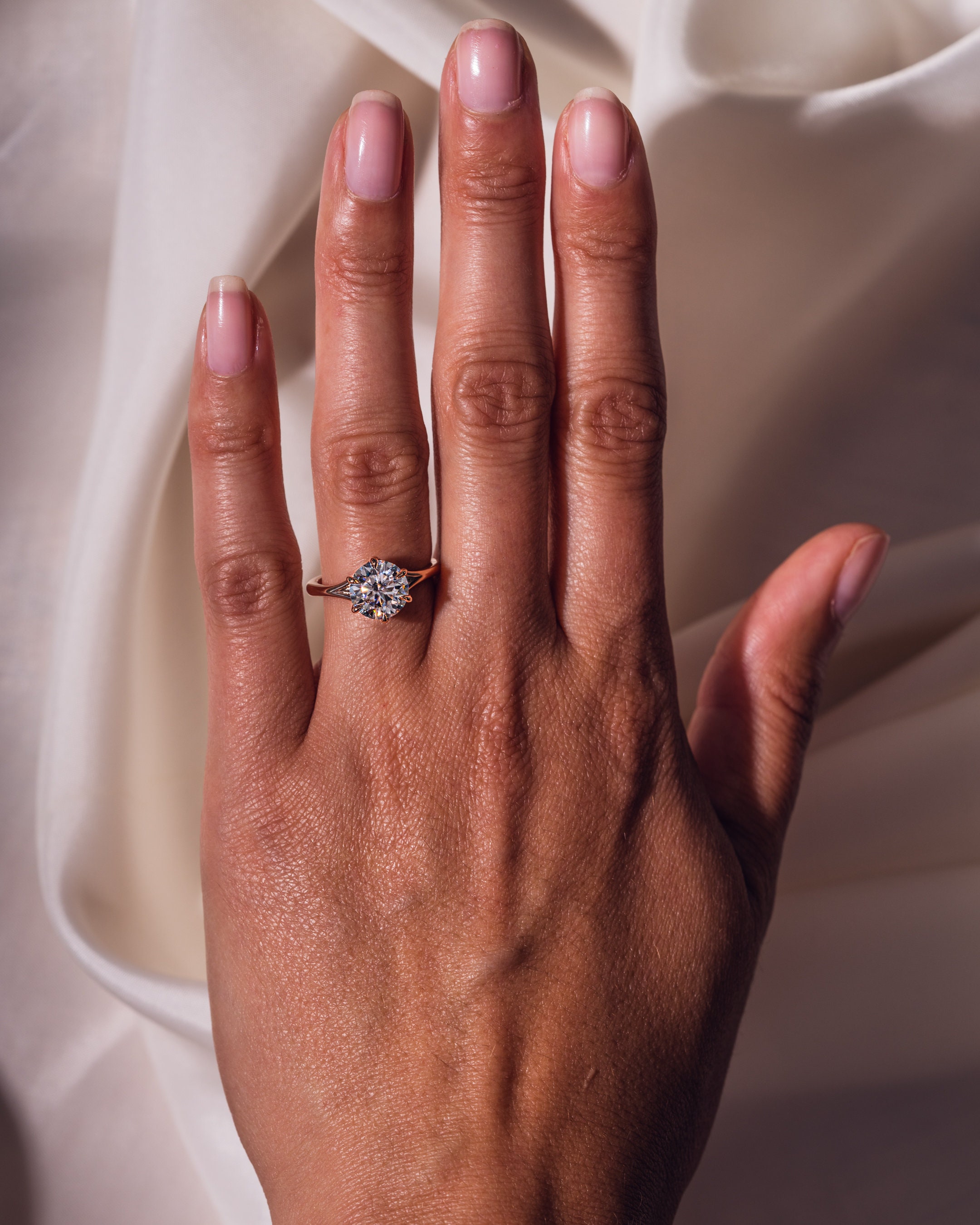 Norma - Round Brilliant Cut Moissanite Engagement Ring | Zen Moissanite ...