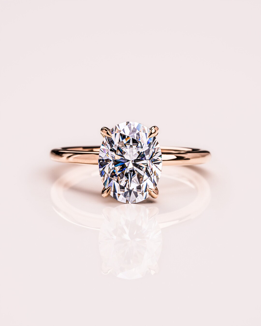 Becca Oval Cut Moissanite Engagement Ring Zen Moissanite - Etsy
