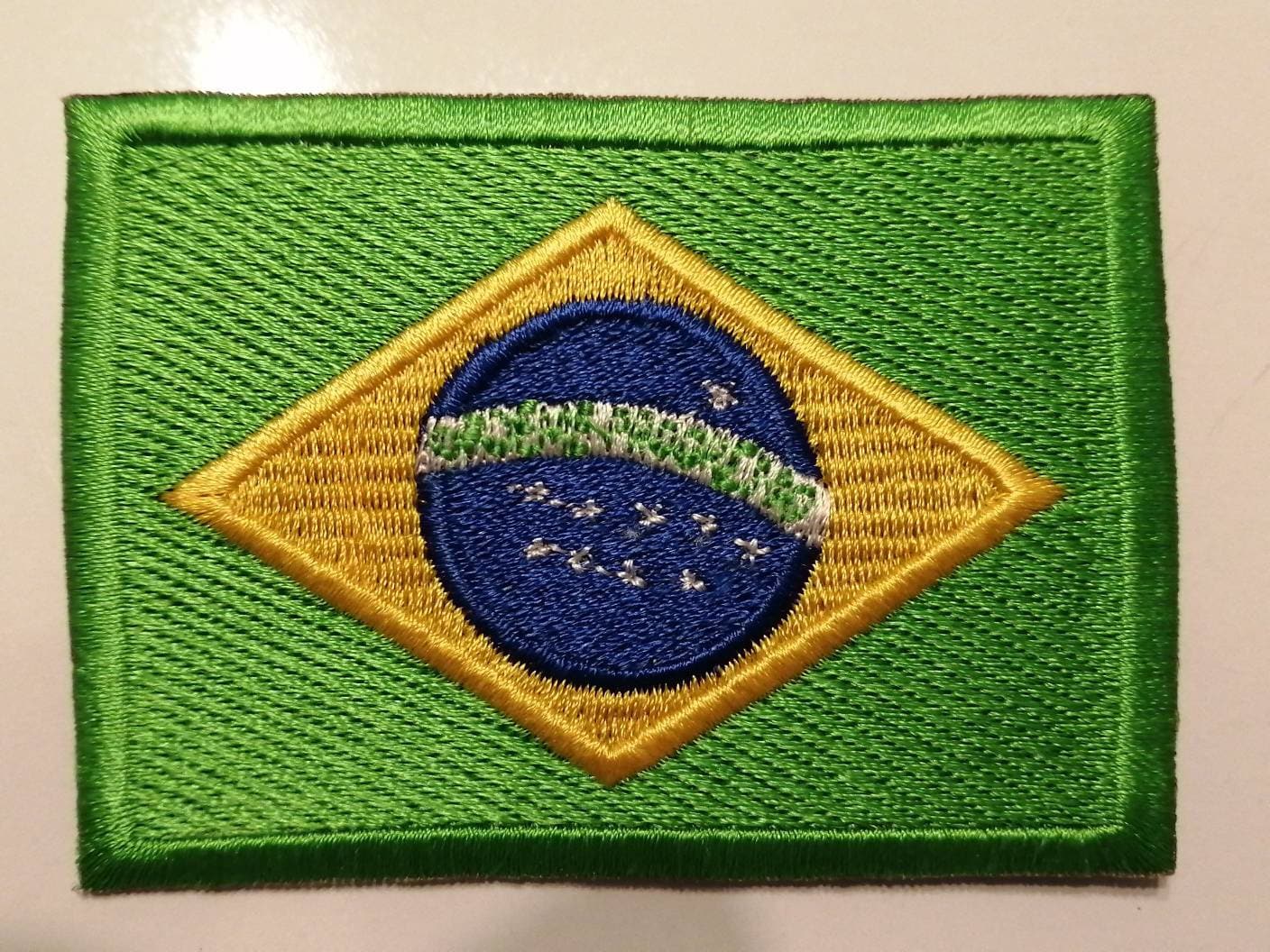 Brazil Flag Brazilian Flag Patch Iron on Embroidered Patch 8.00 Cm X 5. ...