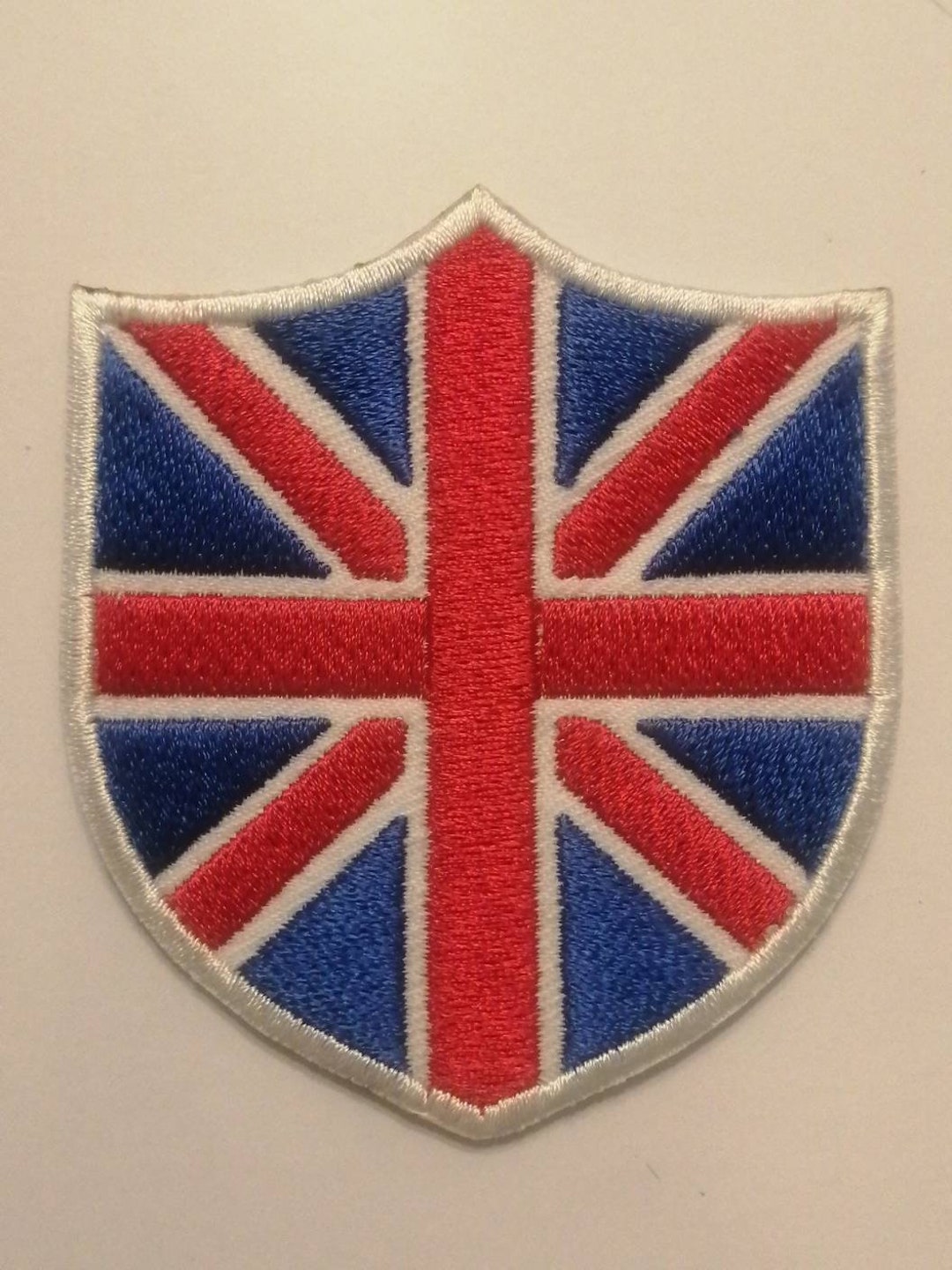 UK Union Jack Flag Shield British Flag Patch Iron on Embroidered Hotfix ...