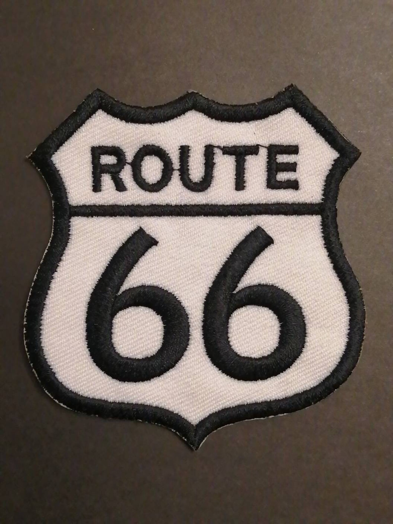 Route 66 Shield R66 Biker Badge Patch Iron on Embroidered Hotfix Patch ...