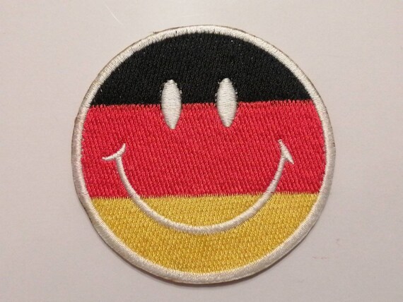 Germany Flag Smiley Round German Flag Patch Iron on | Etsy