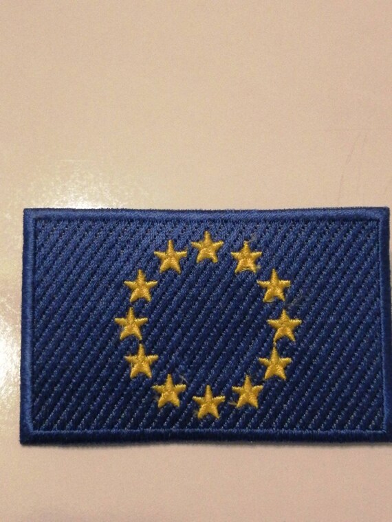 EU Flag European Union Flag Patch Iron on Embroidered Patch | Etsy