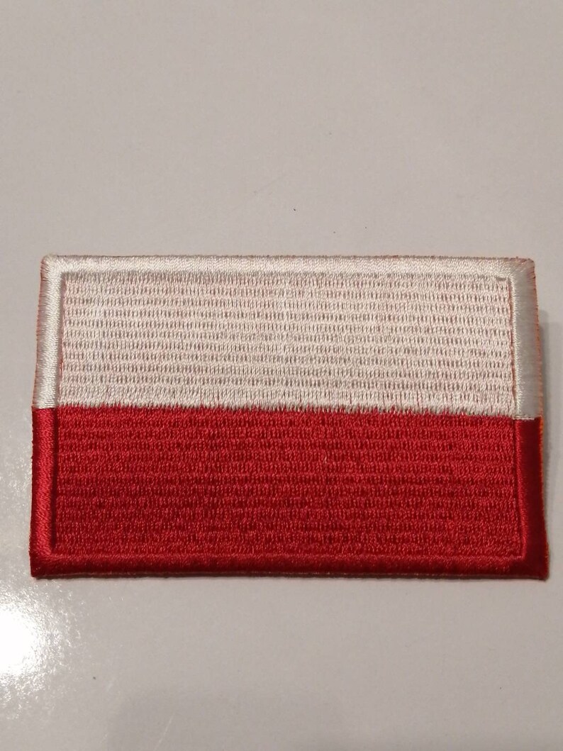 Poland Flag Polska Polish Flag Patch Iron on Embroidered Patch Hotfix ...