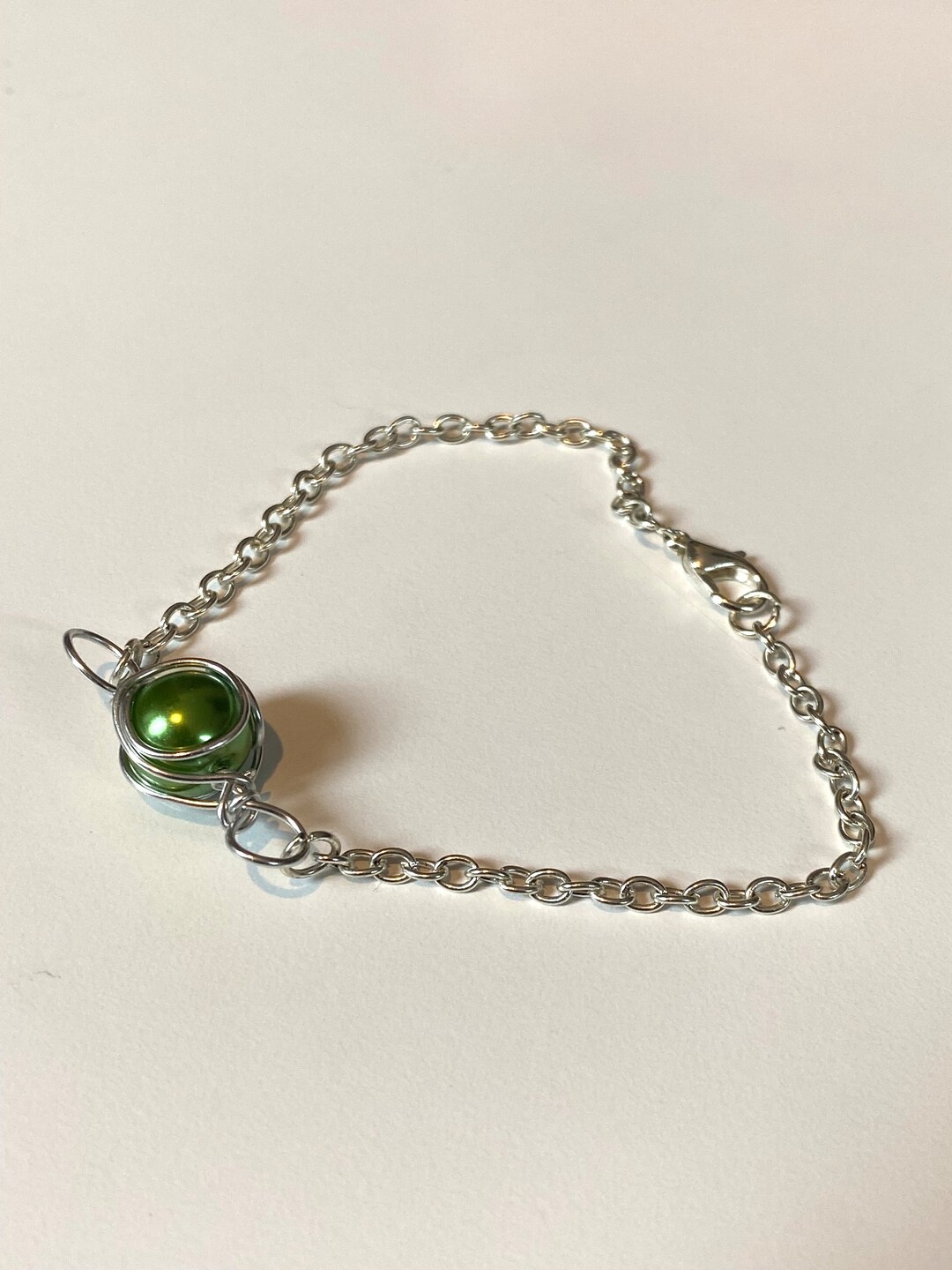 Spiral-encased Chain Bracelet - Etsy