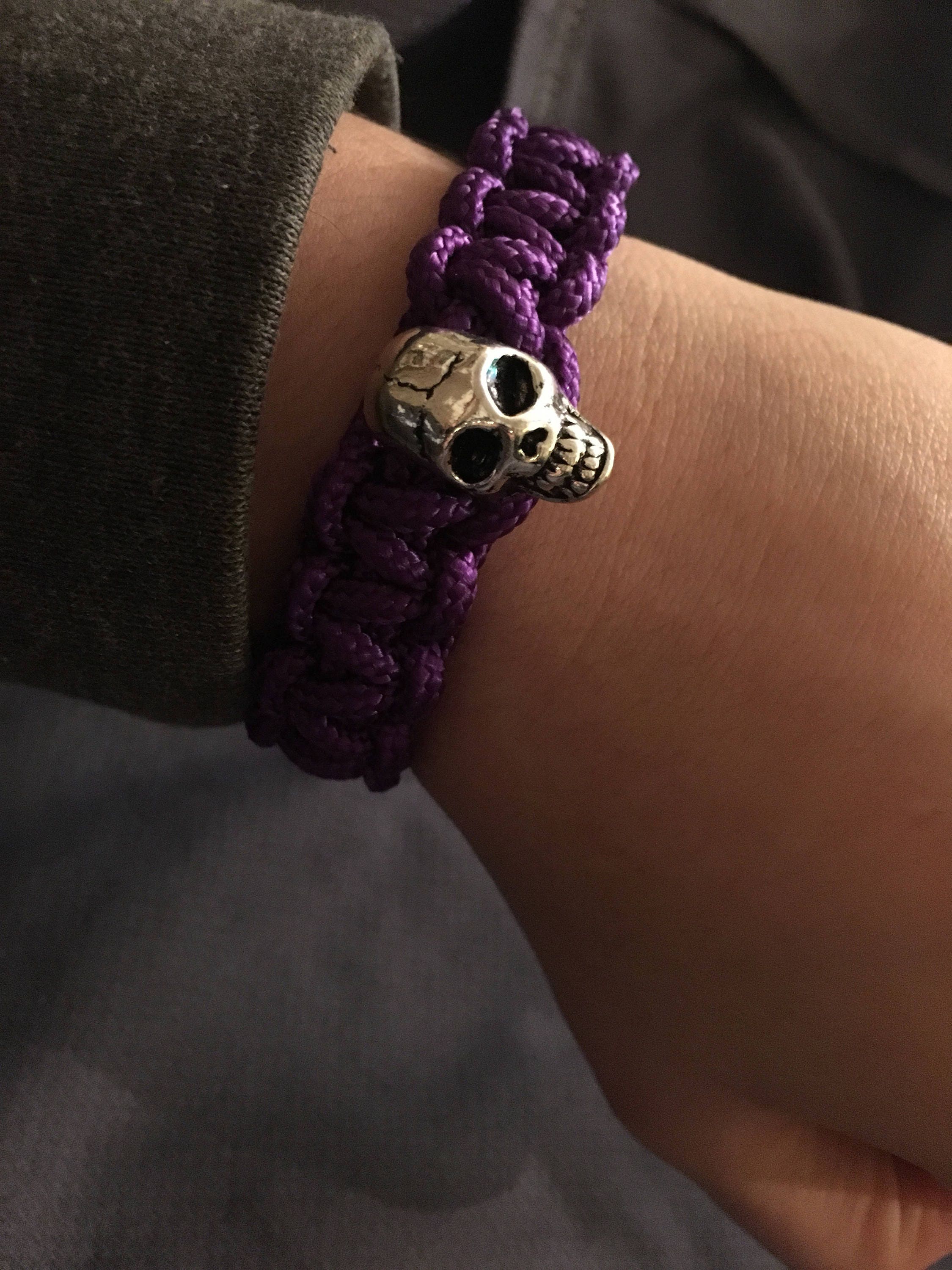 Purple Skull Paracord Bracelet - Etsy