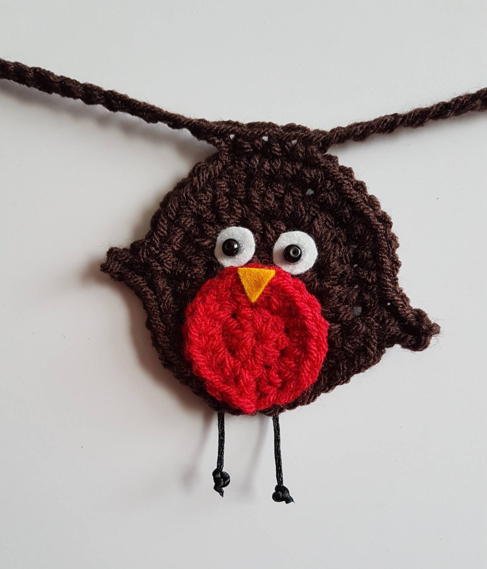 Crochet Robin Bunting- Christmas Bunting-christmas Ornament-christmas ...