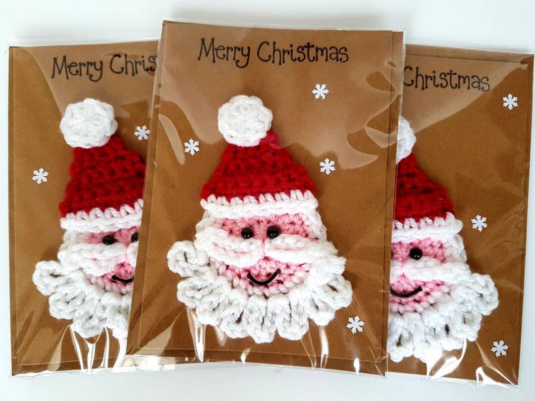 Handmade Crochet Christmas Card, Xmas Card, Festive Card, Cute ...