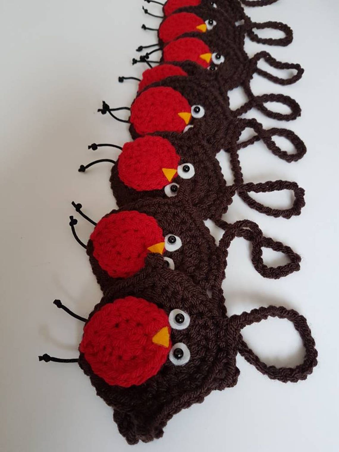 Crochet Robin bunting christmas bunting-christmas | Etsy