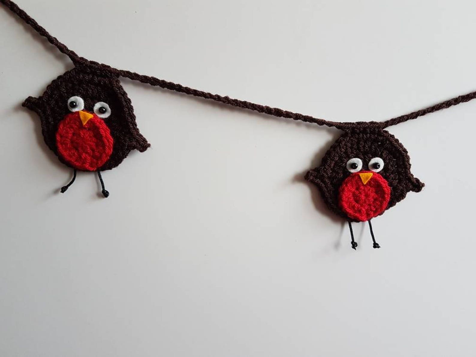 Crochet Robin bunting christmas bunting-christmas | Etsy