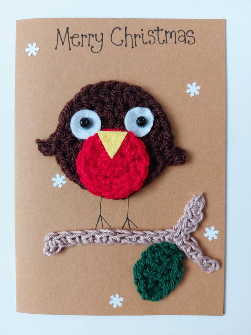 Robin Christmas Card-xmas Card-festive Card-cute Christmas-robin Card ...