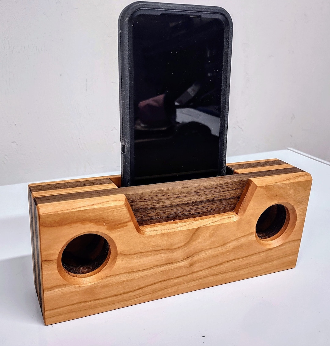 Wooden Cell Phone Amplifier (passive - Cherry & Walnut) - Etsy